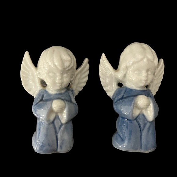 Accents | Vintage Porcelain Praying Boy Girl Angels Made In Japan 3 ...